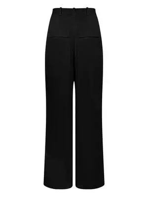 Lapointe Pleated Front Trousers - Black