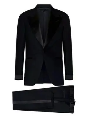 TOM FORD Single-breasted Wool Suit - Blue