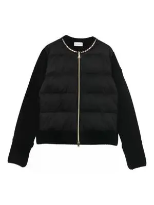 Moncler Quilted Puffer Jacket With Chain Trim