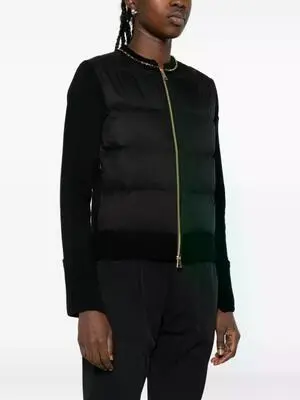 Moncler Quilted Puffer Jacket With Chain Trim