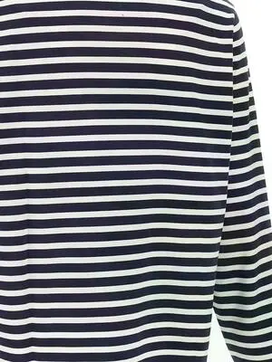 Maison Kitsuné Striped Cotton Sweater With Logo Patch