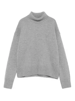Ami Turtleneck Sweater With Heart Embroidery