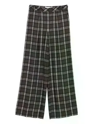 ERMANNO FIRENZE Pleated Checked Trousers