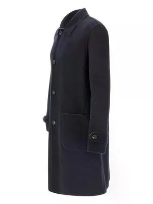 Eleventy Classic-collar Wool Coat - Blue