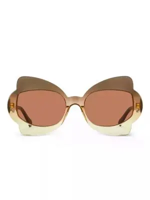 Marni Monumental Gate Butterfly-frame Sunglasses - Brown