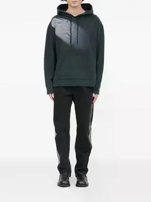 MAISON MARGIELA Logo-embroidered Hoodie - Black
