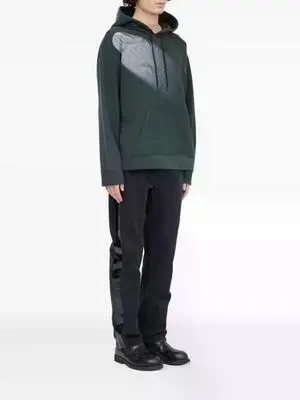 MAISON MARGIELA Logo-embroidered Hoodie - Black