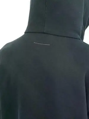 MAISON MARGIELA Logo-embroidered Hoodie - Black