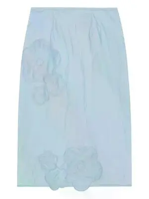 Cecilie Bahnsen Flower-appliqué Midi Skirt