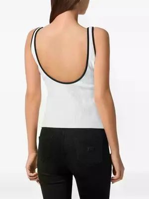 Philipp Plein Ribbed Tank Top - White