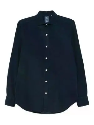 FINAMORE 1925 Tokyo Long-sleeve Cotton Shirt - Blue
