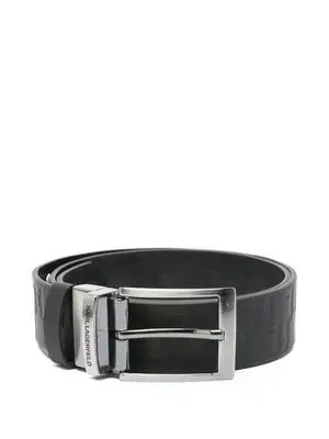Karl Lagerfeld Embossed-buckle Belt - Black
