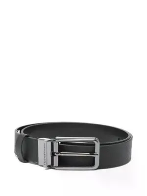Karl Lagerfeld Textured Buckle Belt - Black