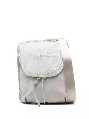 C.P. COMPANY Logo-embroidered Messenger Bag - Grey