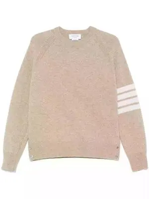 Thom Browne 4-bar Shetland Wool Sweater - Brown