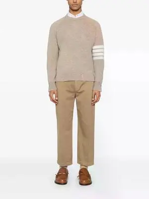 Thom Browne 4-bar Shetland Wool Sweater - Brown