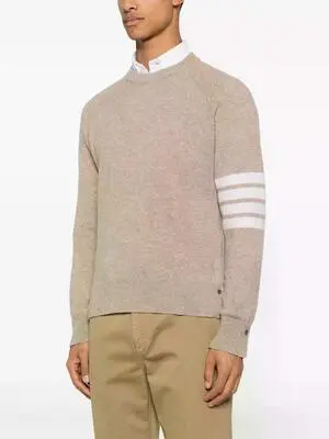 Thom Browne 4-bar Shetland Wool Sweater - Brown