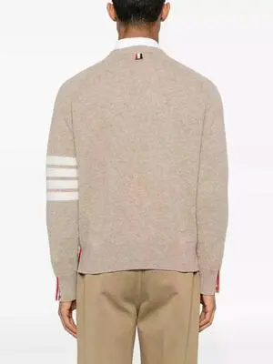 Thom Browne 4-bar Shetland Wool Sweater - Brown