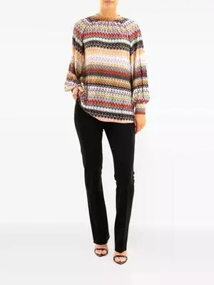 Missoni Striped Balloon-sleeve Top