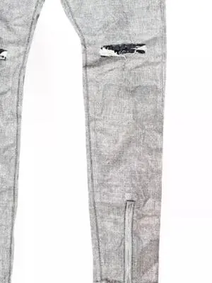 PURPLE BRAND Reverse Distressed Straight Leg Jeans