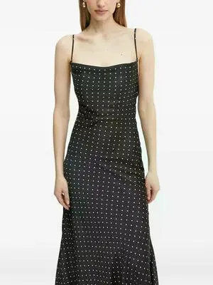 Bardot Cowl-neck Polka-dot Maxi Dress