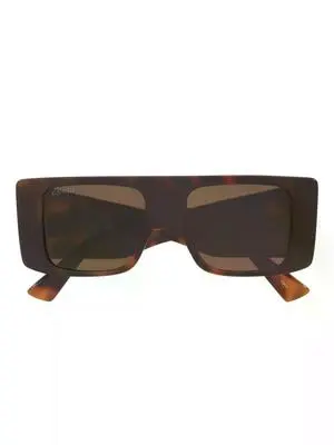 Gucci Rectangular Frame Sunglasses With Logo