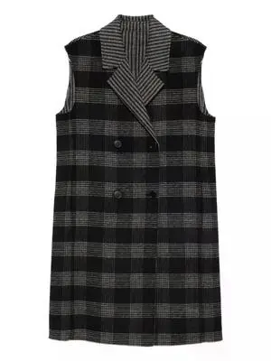 TWINSET Checked Double-breasted Waistcoat