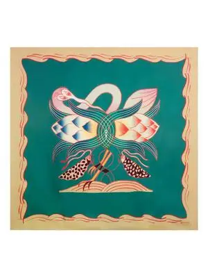 Etro Placed-motif Silk Scarf