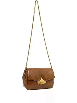 SESSUN Flap-front Crossbody Bag With Chain Strap