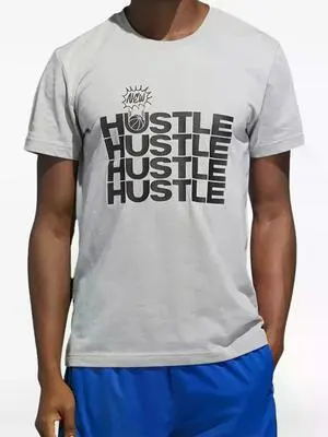Adidas New Hustle-print T-shirt
