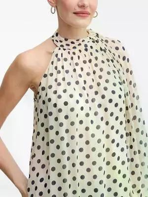 PEDRO DEL HIERRO Polka-dot One-shoulder Blouse