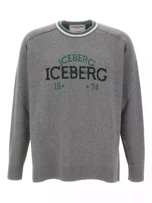 Iceberg Logo-embroidered Raglan-sleeve Sweater