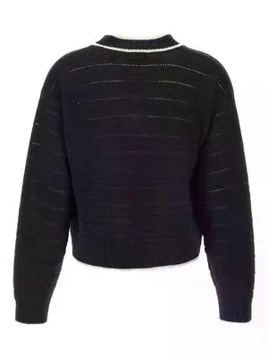Marella Ribbed V-neck Wool Sweater