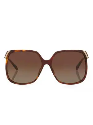 Chloé Tortoiseshell Square-frame Sunglasses - Green