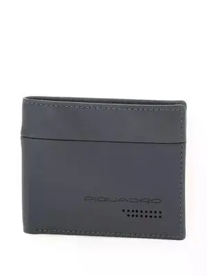 PIQUADRO Logo-print Leather Wallet - Grey
