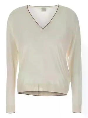 Eleventy V-neck Ribbed-edge Sweater