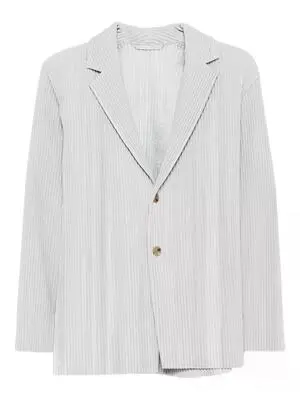 Issey Miyake Pleated Button Blazer - Grey