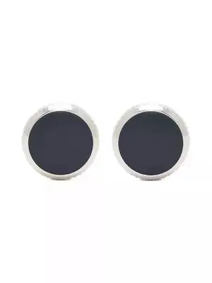 Giorgio Armani Sterling Onyx Cufflinks - Silver