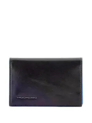 PIQUADRO Logo-plaque Leather Wallet - Black