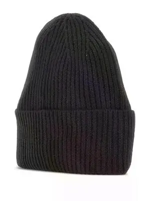 EA7 Ribbed Logo-patch Beanie - Black