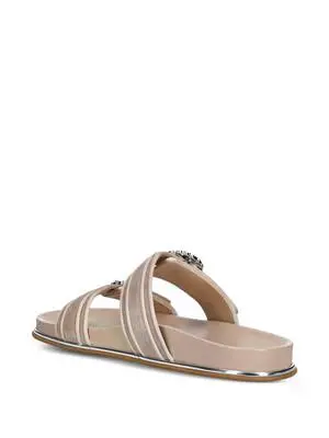 BALDININI Crystal-embellished Buckle Sandals