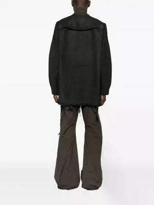Rick Owens Frayed Cotton Coat