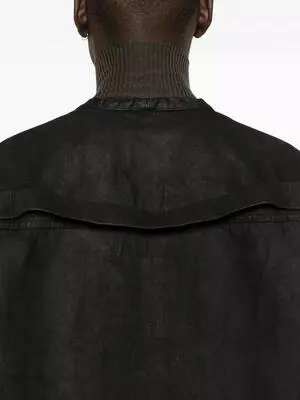 Rick Owens Frayed Cotton Coat