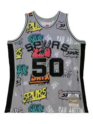 Mitchell & Ness Nba Spurs 1998 David Robinson T-shirt - Grey