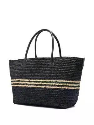IRO PARIS Raffia Striped Shoulder Bag