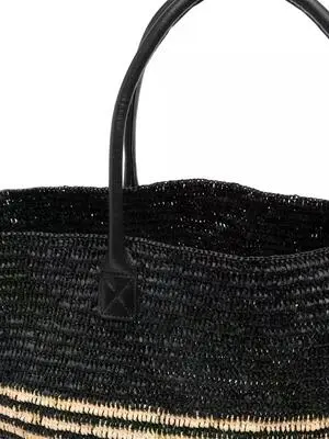 IRO PARIS Raffia Striped Shoulder Bag
