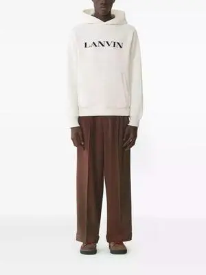 LANVIN Logo-embroidered Hoodie