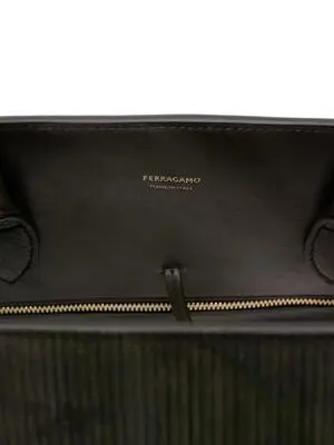 FERRAGAMO Corduroy Clasp Tote Bag