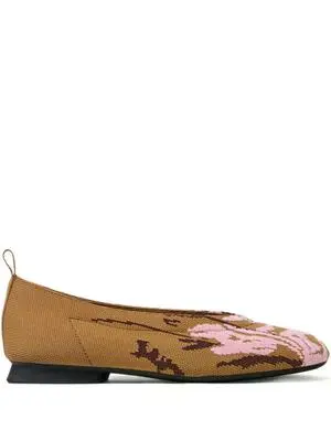 Camper Floral-pattern Ballerina Flats