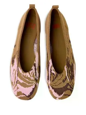 Camper Floral-pattern Ballerina Flats